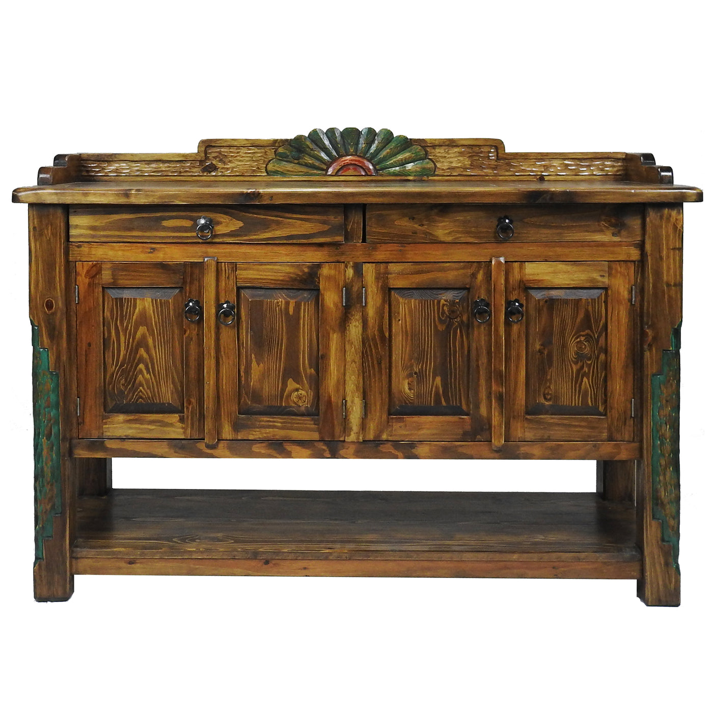 Southwest 5' Buffet with Slate Top | Rustic Pine Sideboard – Rustics ...
